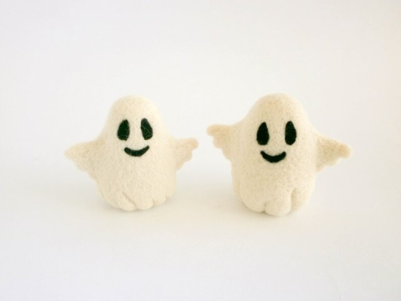 Needle Felt Ghost Miniature Halloween Home Decor - Etsy