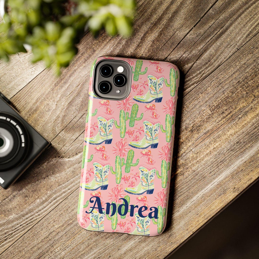 Pink Cowgirl Rodeo Horse Tough Phone Case, Personalized Western ...