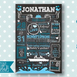 Chalkboard Poster Sign Printable / Out to Sea / Ocean / Beach - Etsy