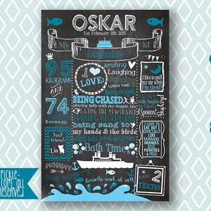 Chalkboard Poster Sign Printable / Out to Sea / Ocean / Beach - Etsy