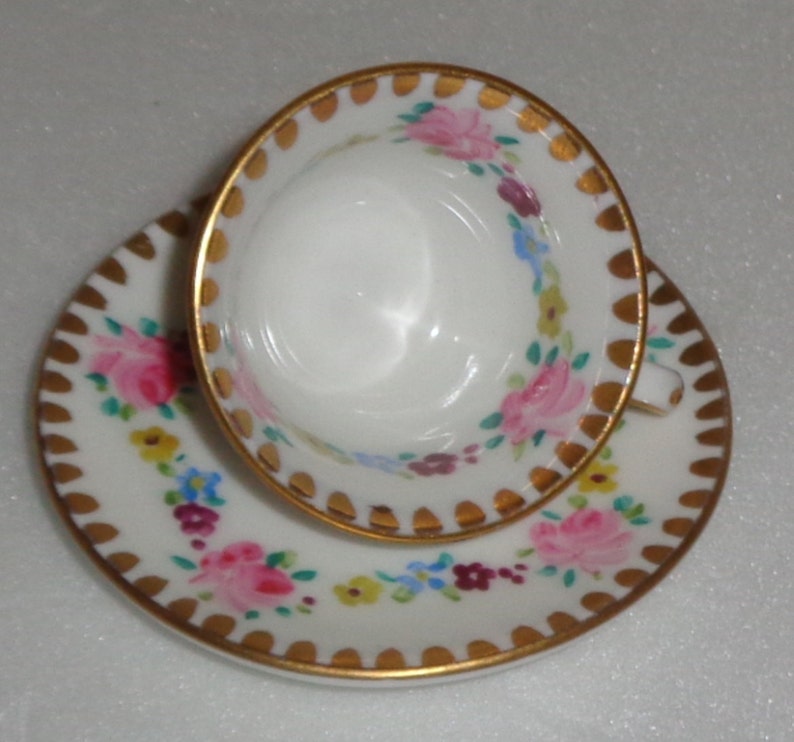 Foley China Floral and Gold Miniature Cup and Saucer English Bone China ...