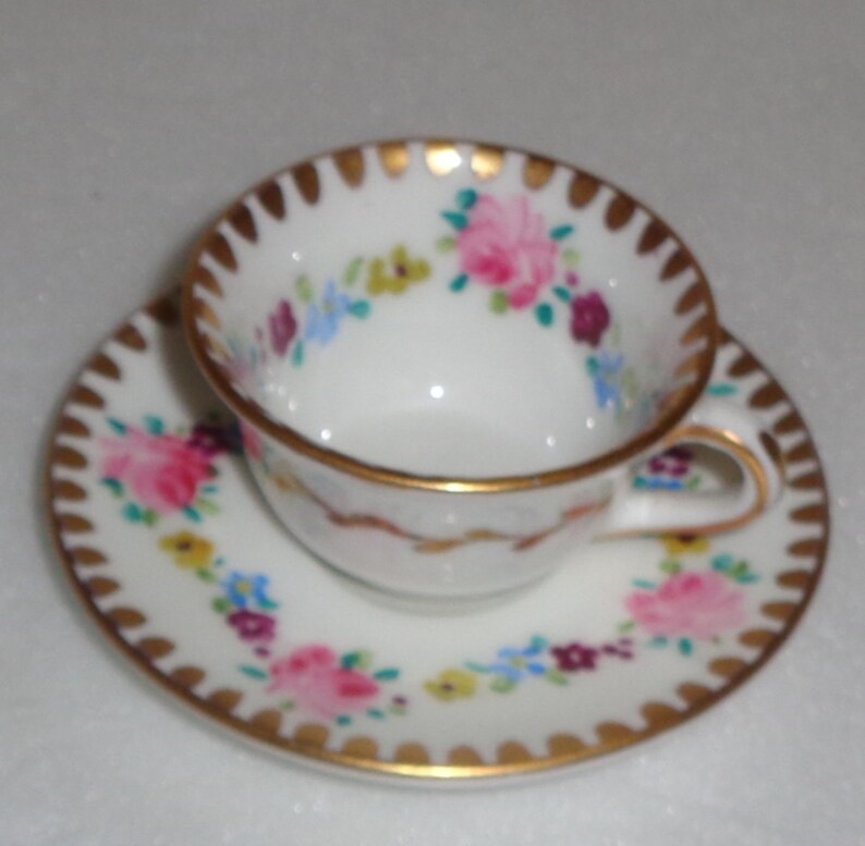 Foley China Floral and Gold Miniature Cup and Saucer English Bone China ...