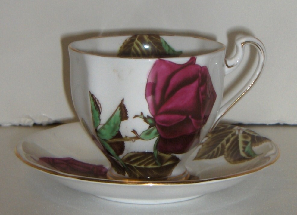 Royal Standard English Rose Cup and Saucer Free Standard - Etsy