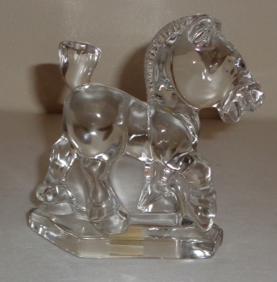 Vintage Heisey Crystal Horse, Sparky Oscar Figurine, American Glass - Etsy