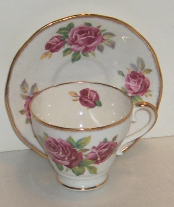 Salisbury Rose Pattern 3462A Bone China Made in England Free - Etsy