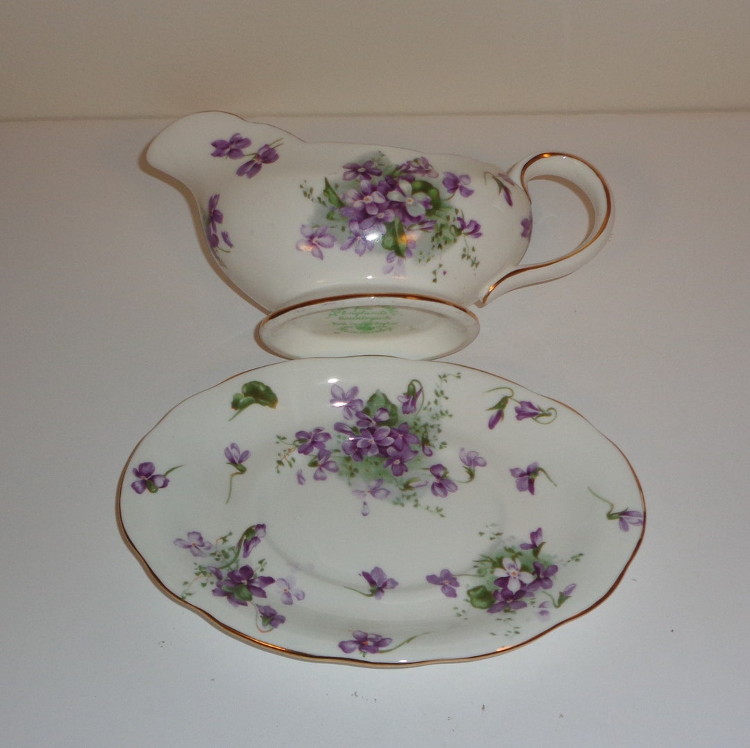Hammersley Victorian Violets Gravy Boat With Under Tray, Fine Bone ...