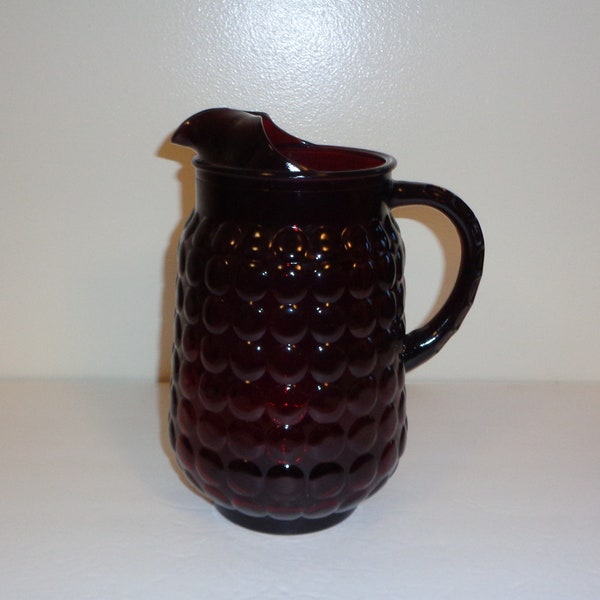 Royal Ruby Anchor Hocking Pitcher - Etsy