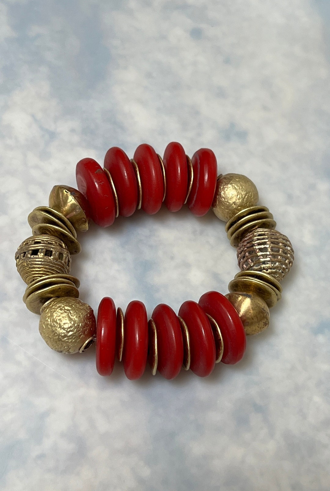 BOLD BRACELET: Available in Red or Orange Imported African Copal ...