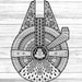 INSTANT DIGITAL DOWNLOAD Millenium Falcon Mandala Drawing Svg Dxf Eps ...