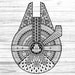 INSTANT DIGITAL DOWNLOAD Millenium Falcon Mandala Drawing Svg Dxf Eps ...