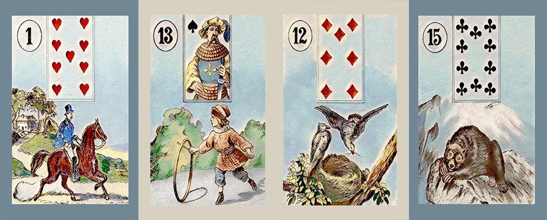 Traditional Lenormand Fortune Telling Cards: Oil Painting Style - Etsy
