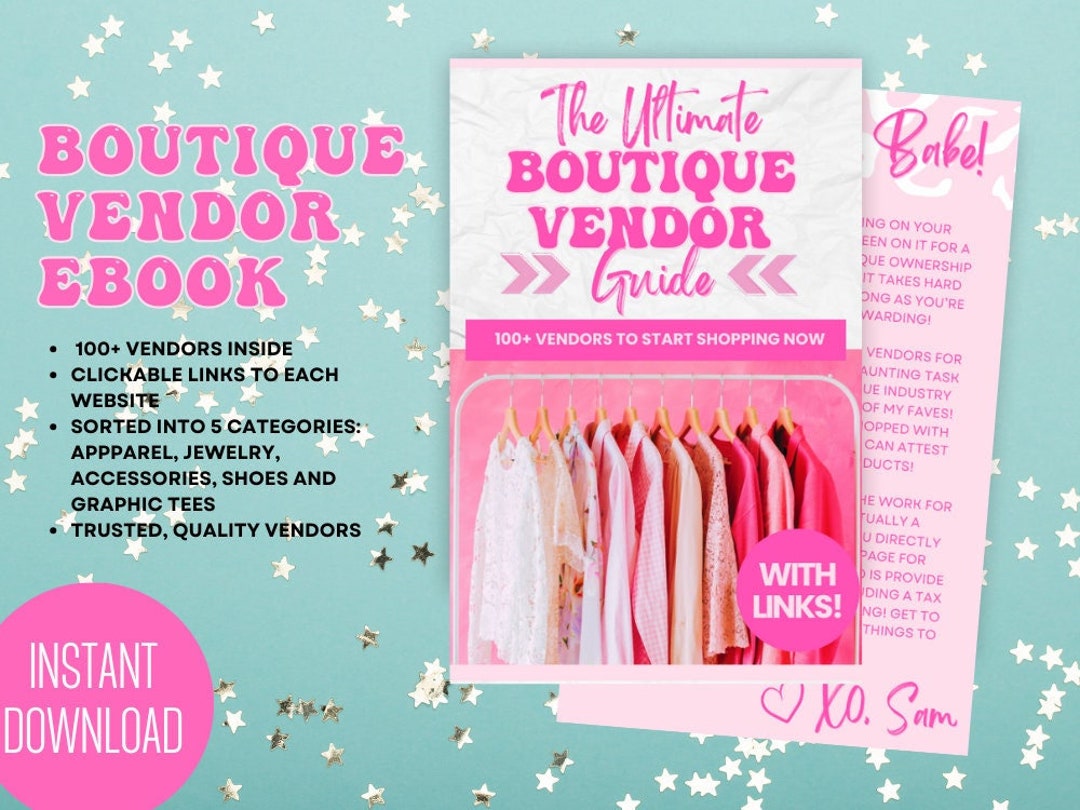 The Ultimate Boutique Vendor Guide! 100+ Quality Vendors With Links - Etsy