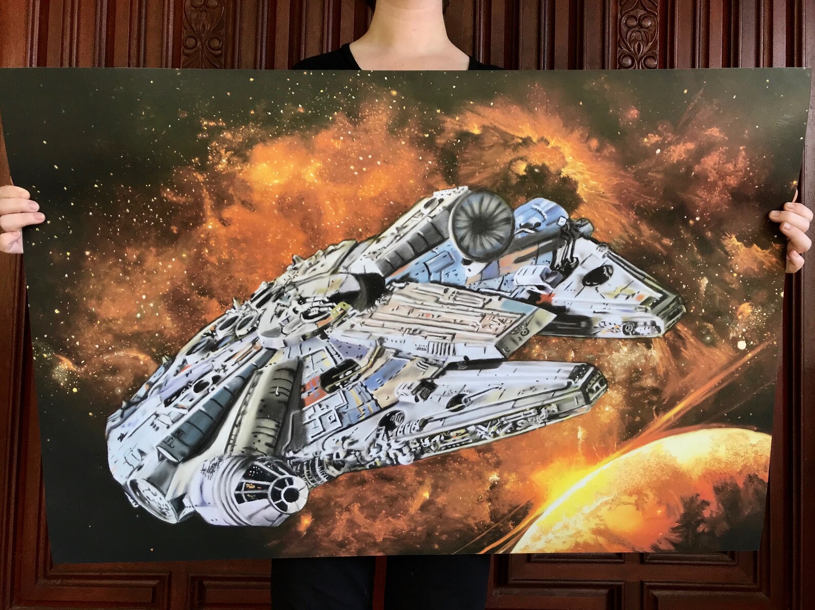 Millennium Falcon Schematic Poster
