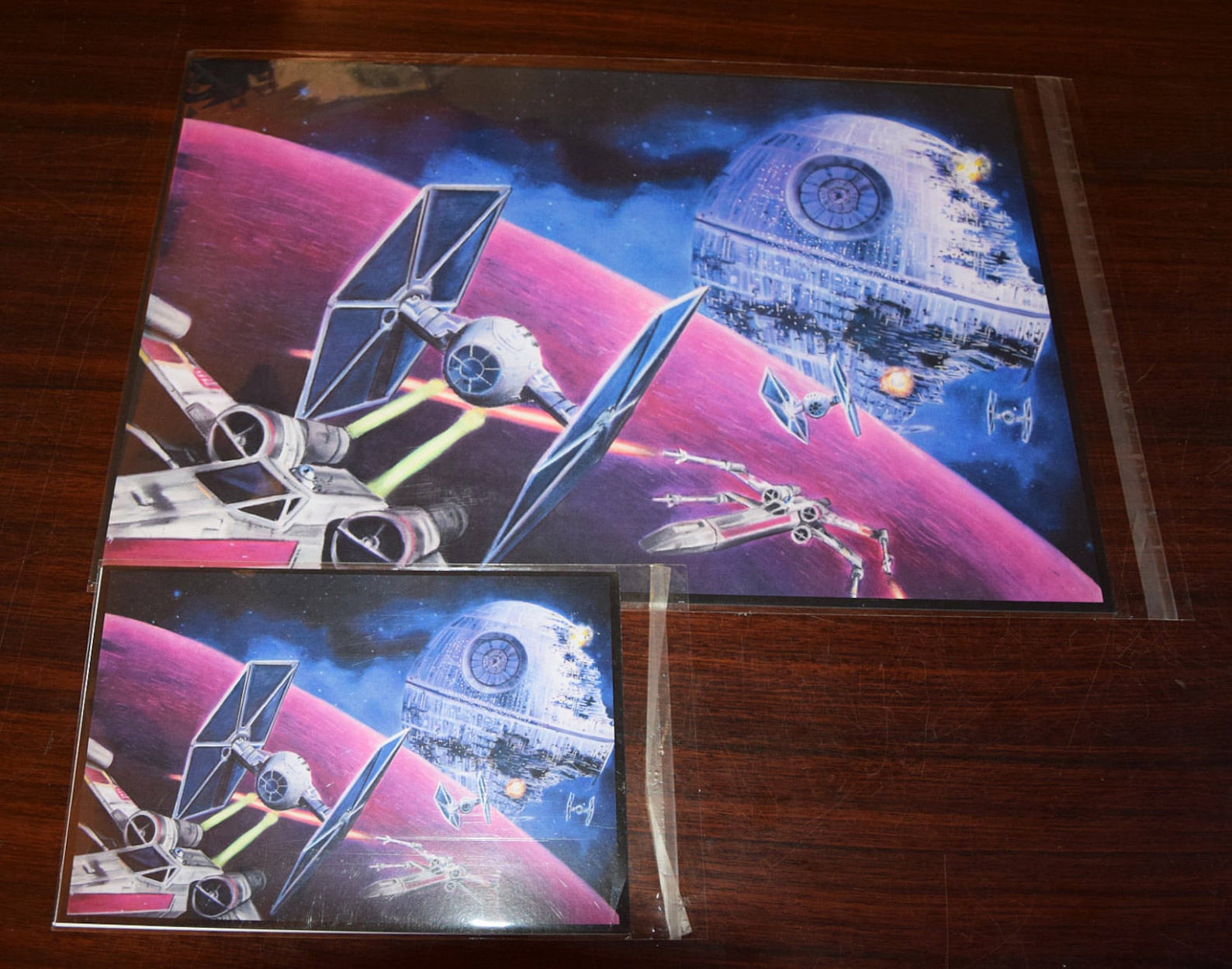 Death Star X Wing Tie Fighter ART PRINT Death Star Art | Etsy