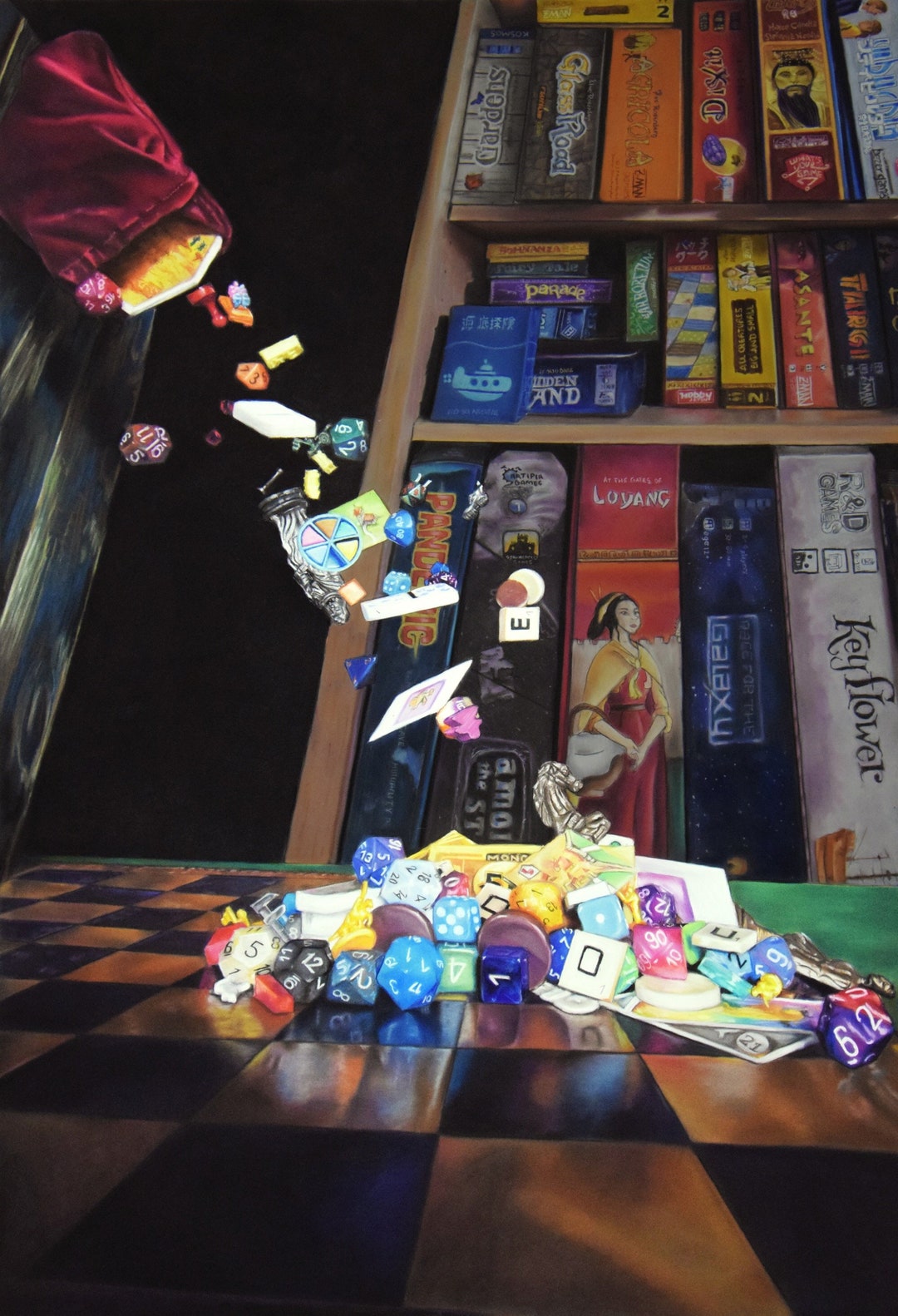 Board Game Still Life ART PRINT, Board Game Art, Board Game Decor ...