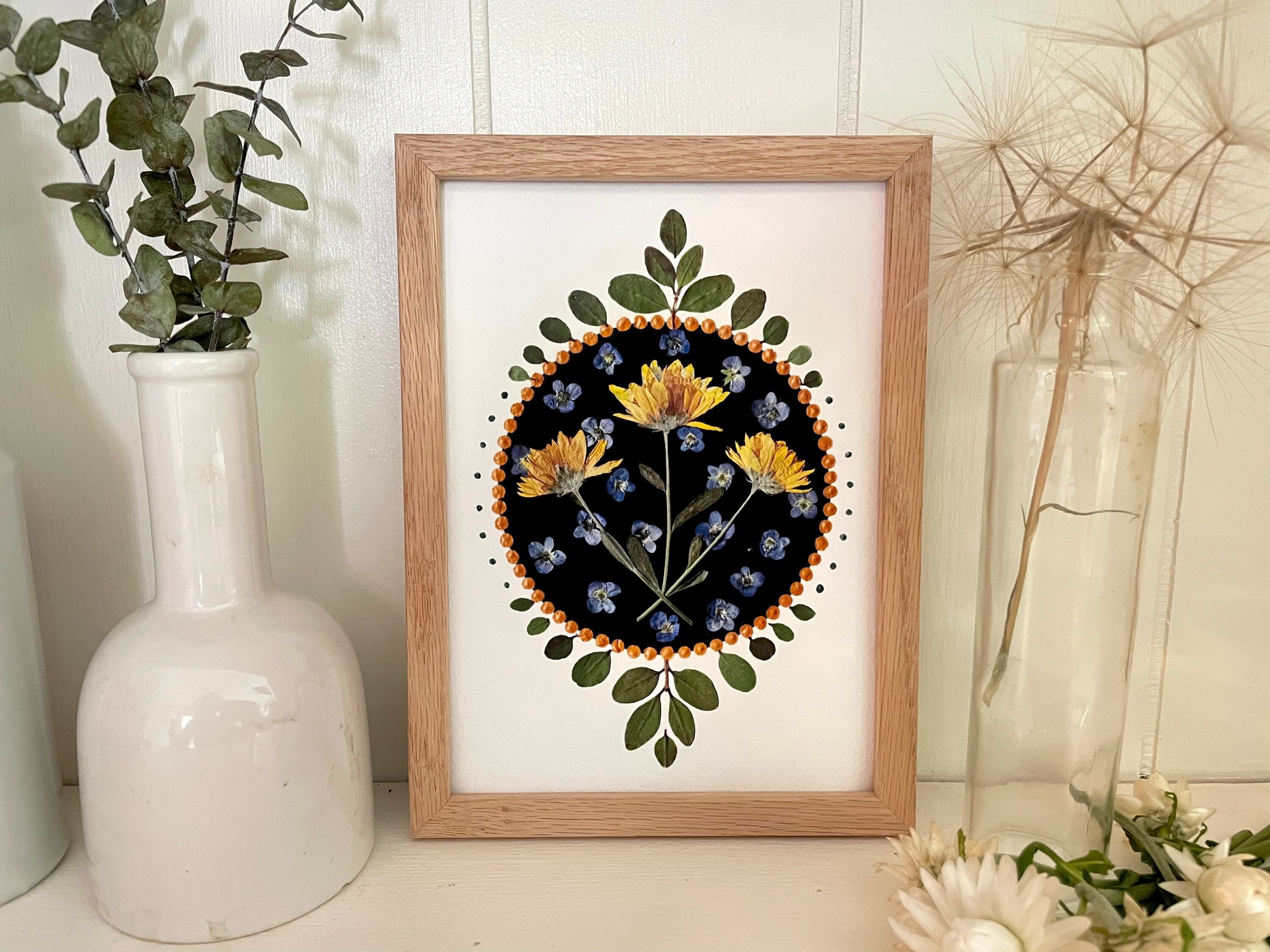 Pressed Flower Print, Framed Flowers, Botanical Prints, Nature Inspired ...