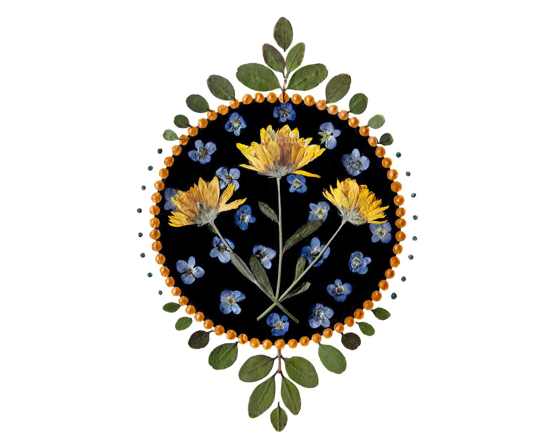 Pressed Flower Print, Framed Flowers, Botanical Prints, Nature Inspired ...