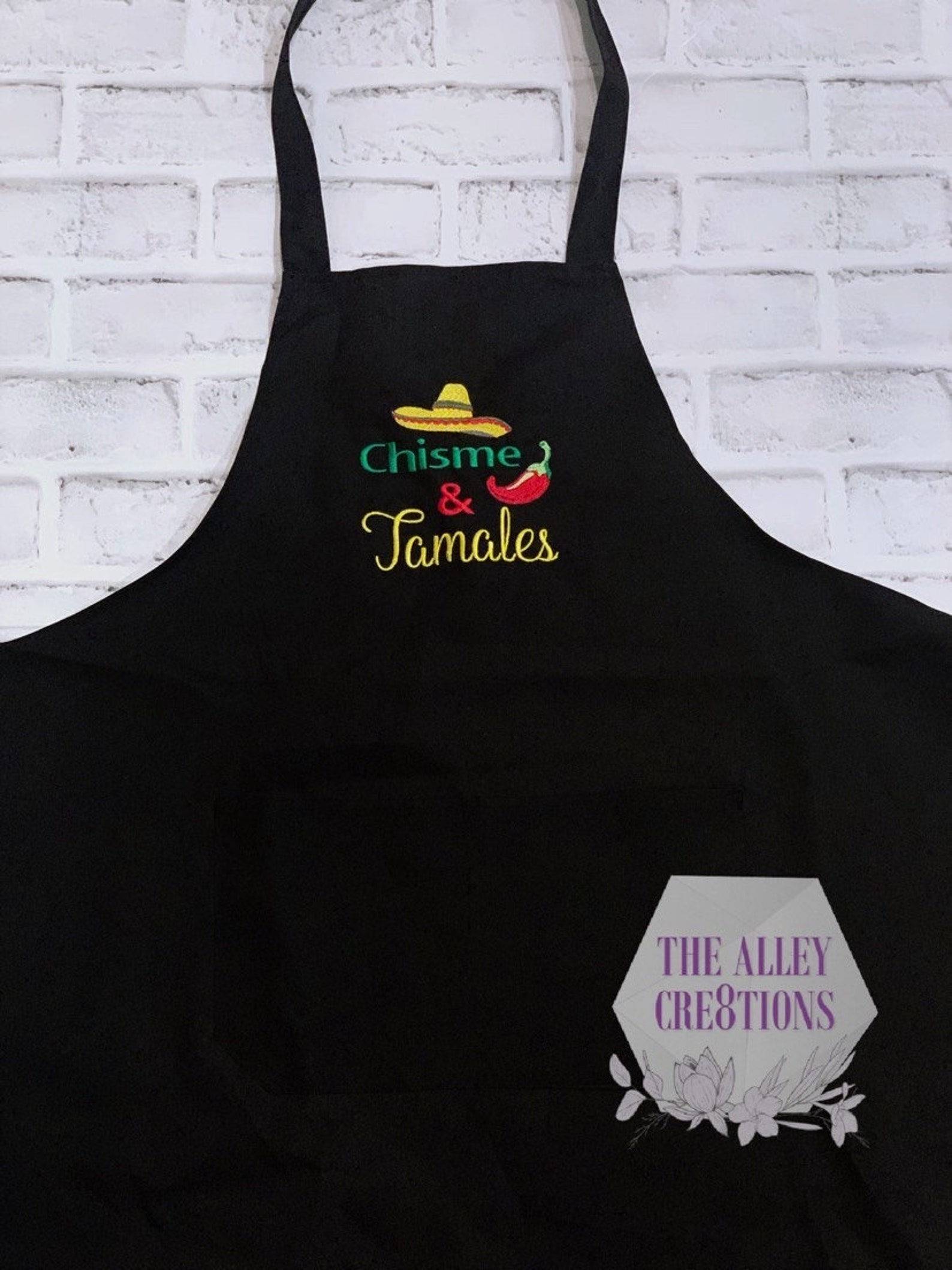 Chisme & Tamales Apron With Pockets Mexican Tradition - Etsy