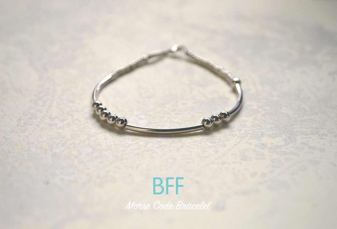 BFF | Best Friends | Morse Code Bracelet Sterling Silver - Etsy