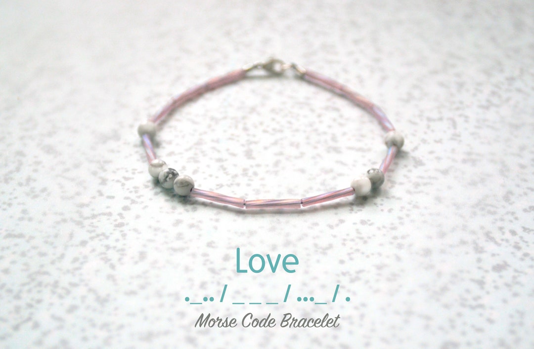 Love Morse Code Bracelet Color - Etsy