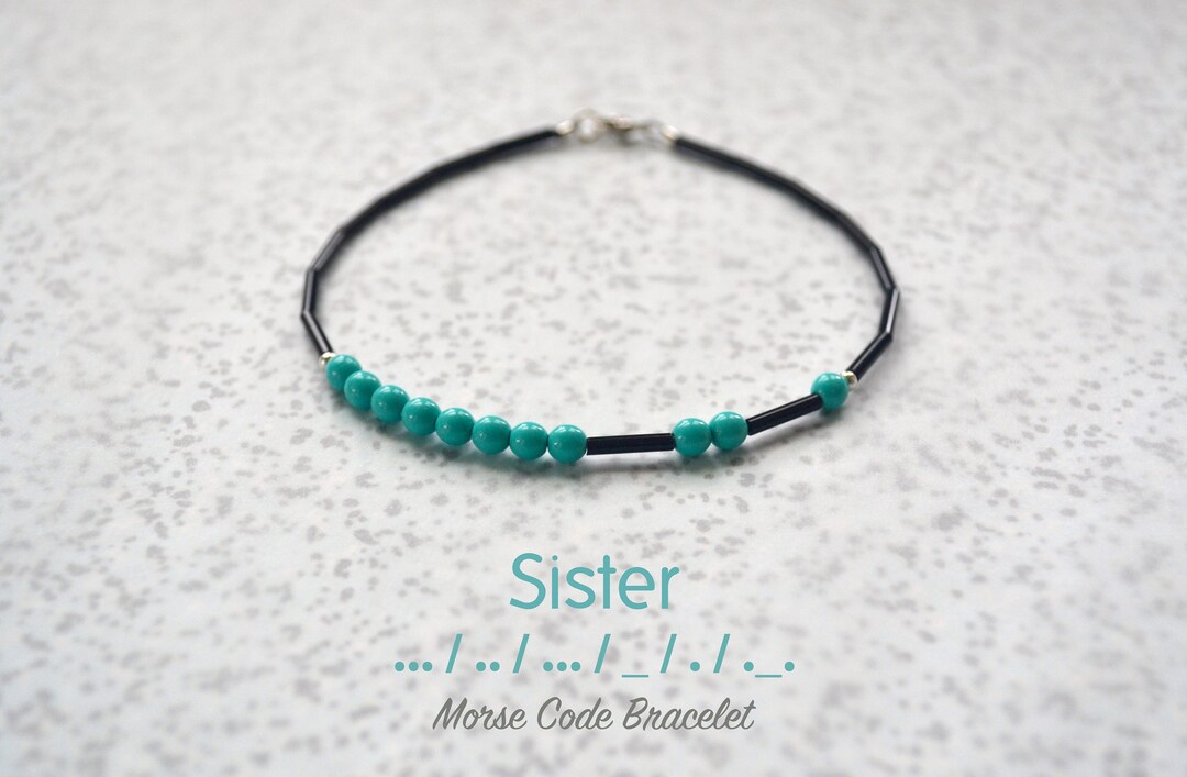 Sister Morse Code Bracelet Color - Etsy