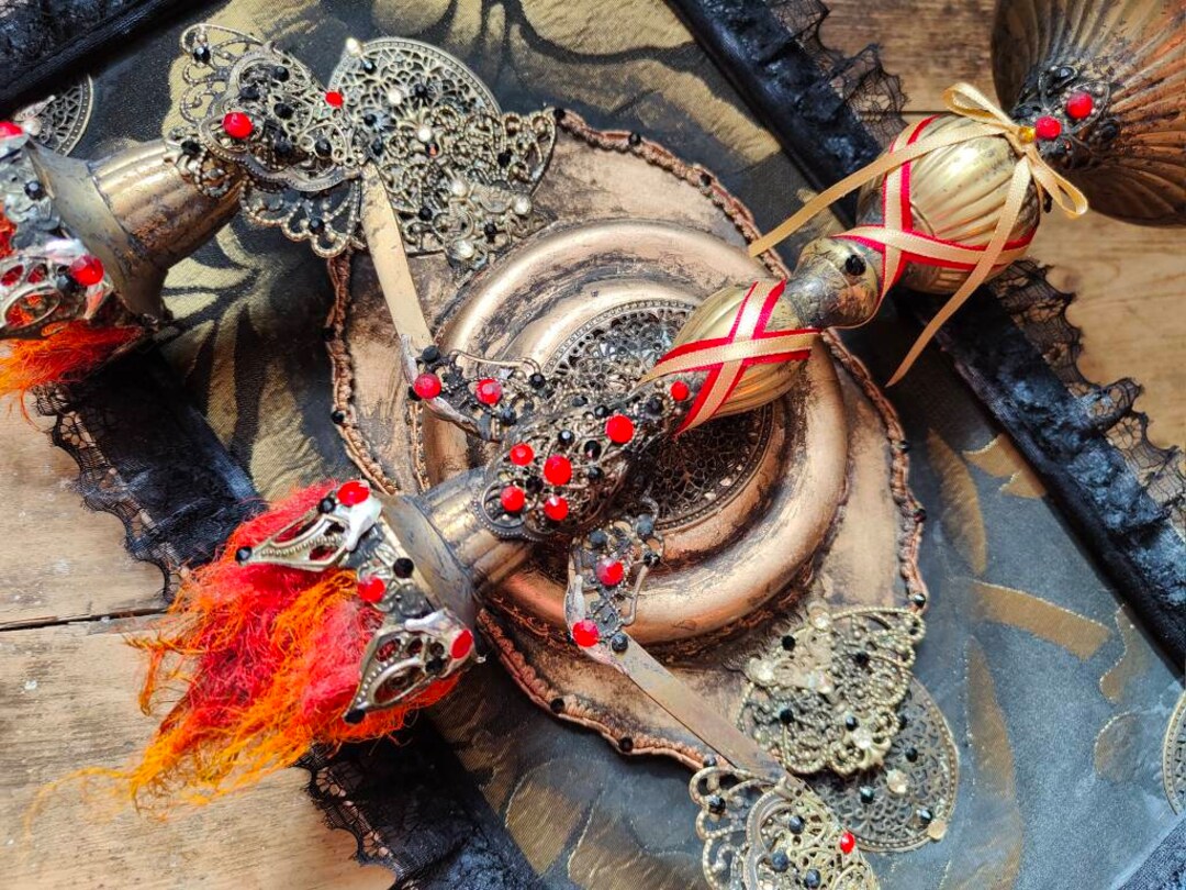 Victorian Inspired Inverted Torch Art Frame. Candelabra With Three Arms ...