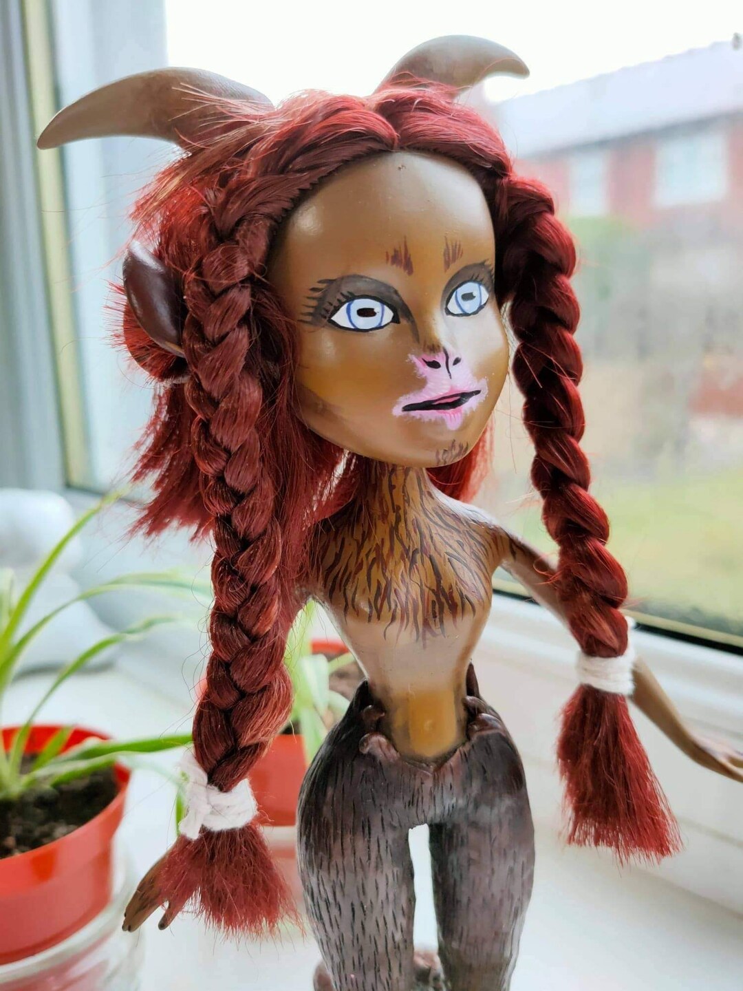 OOAK Doll Repaint. Faun With Horns and Goat Legs on a Base of - Etsy