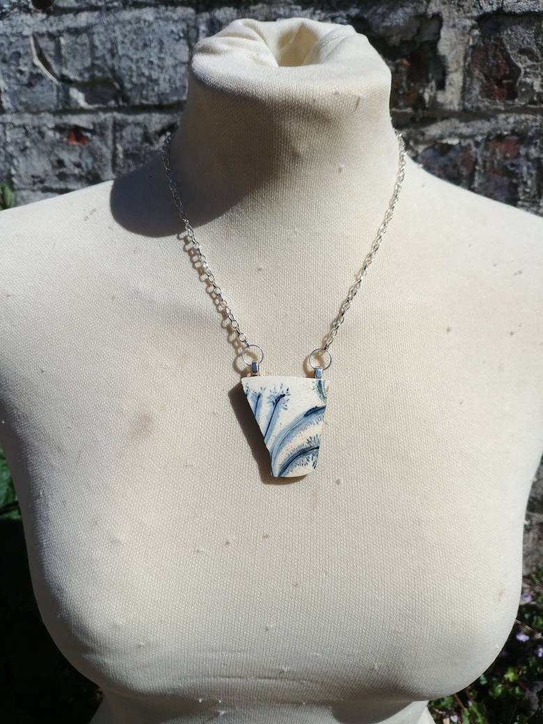 Pottery necklace No2 antique pottery found on treasure | Etsy
