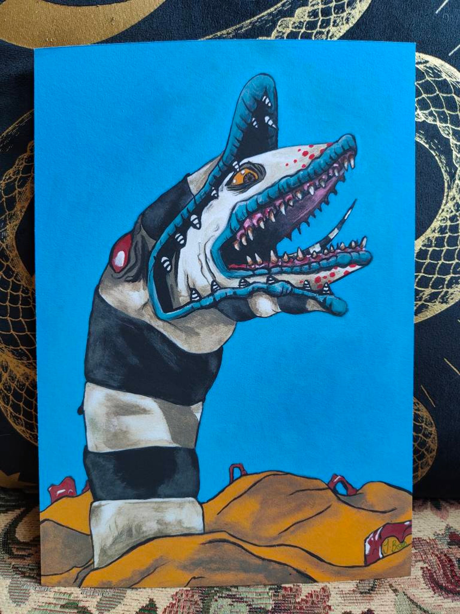 Art Print of My Sandworm Painting. A4 on Hemp Paper | Etsy