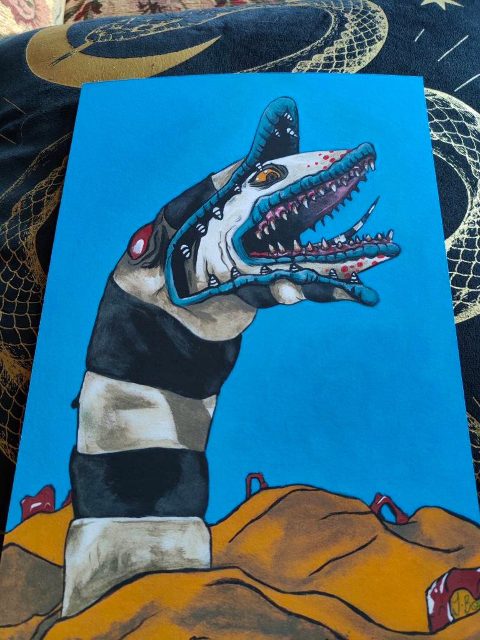 Art Print of My Sandworm Painting. A4 on Hemp Paper | Etsy