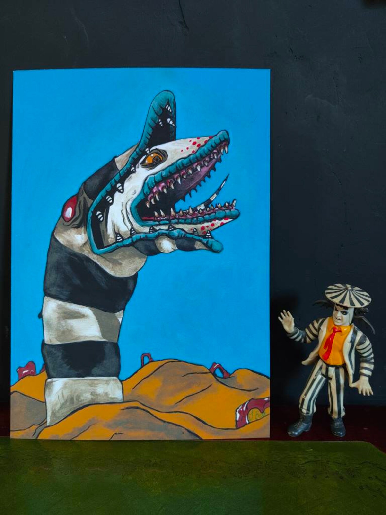 Art Print of My Sandworm Painting. A4 on Hemp Paper | Etsy