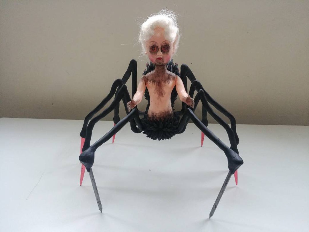 Spider Lady Gothic Art Doll. OOAK Vintage Doll With Hand Sculpted New ...