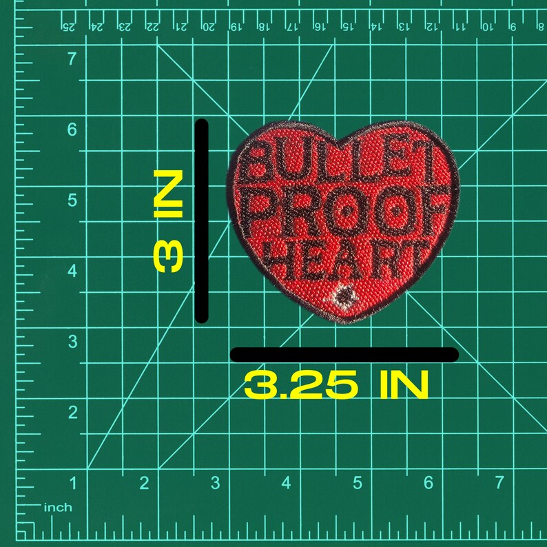 My Chemical Romance Iron on Patch Bulletproof Heart MCR - Etsy