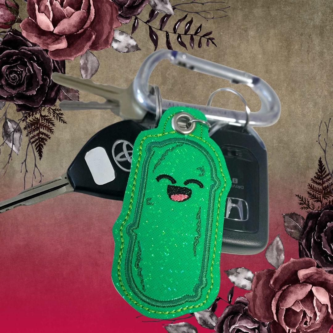 Pickle Holographic Keychain - Etsy