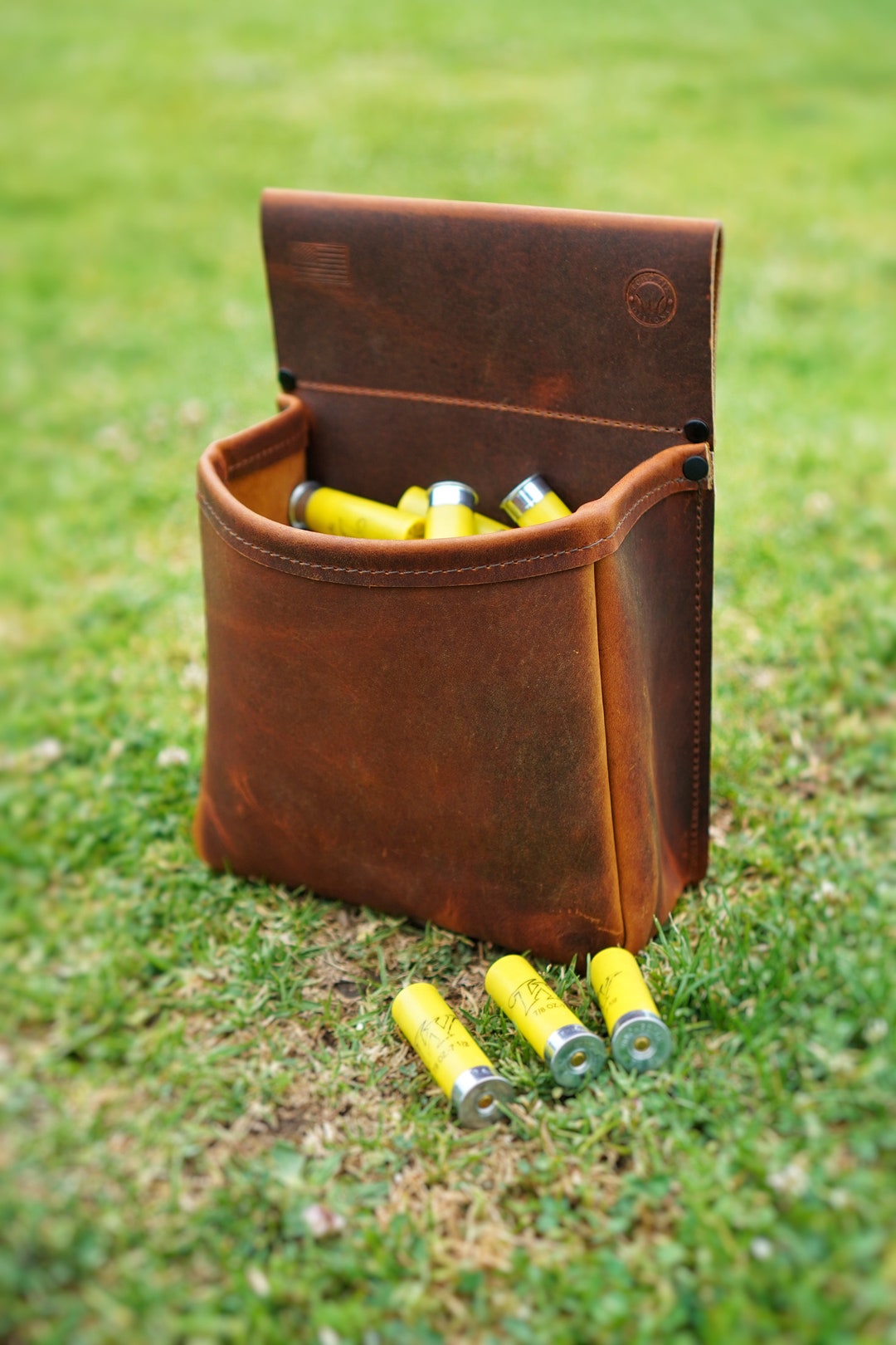 Leather Shotgun Shell Pouch Shot Shell Cartridge Pouch Shotgun Shell ...