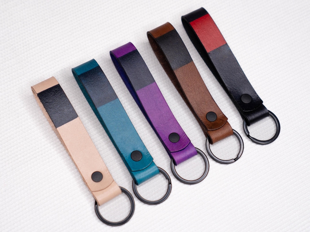 Handmade Leather BJJ Keychain: Jiu Jitsu Belt Rank Colors - Etsy
