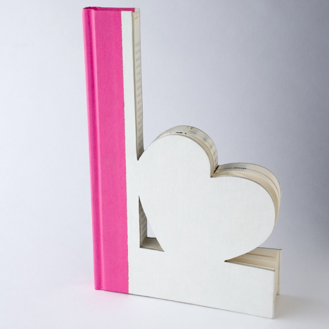 BOOK LETTER L Heart Book Art Book Cut Lettersteachers | Etsy