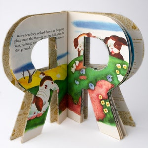 BOOK LETTER (R) Book Art, Book Cut Letters, Unique Engagement Gift ...