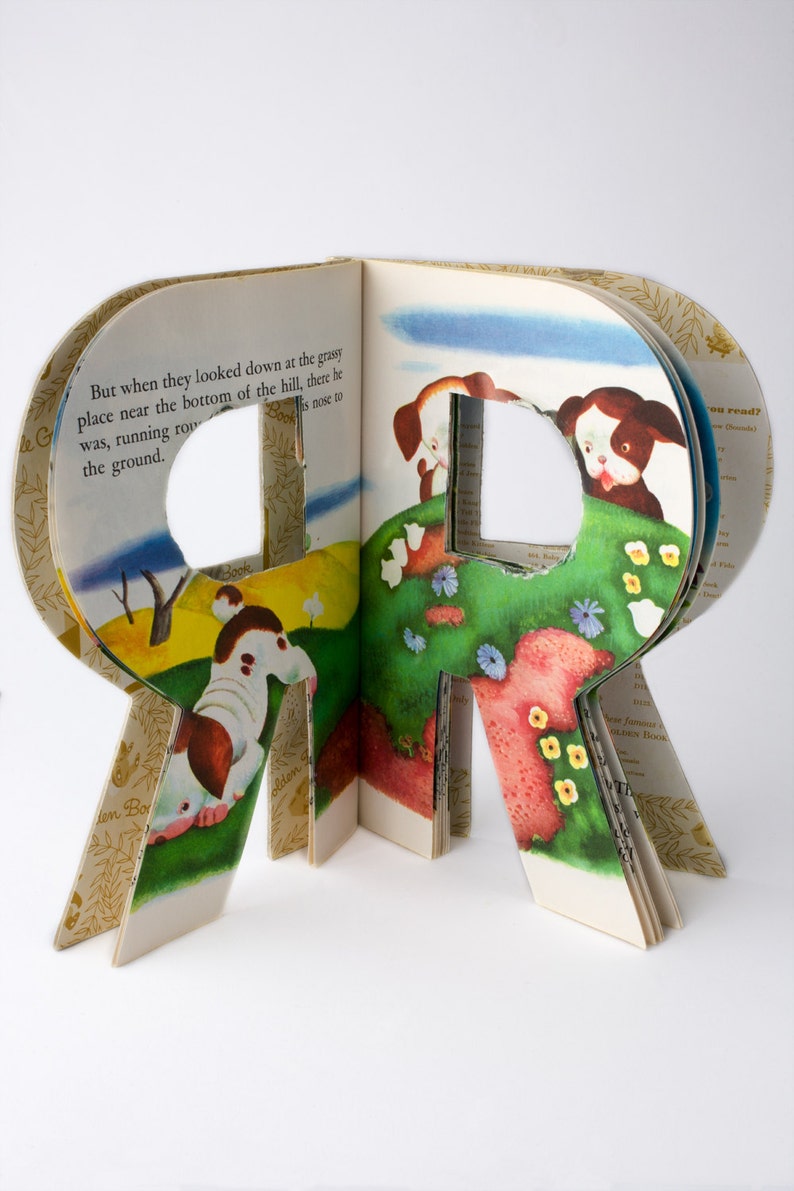 BOOK LETTER (R) Book Art, Book Cut Letters, Unique Engagement Gift ...