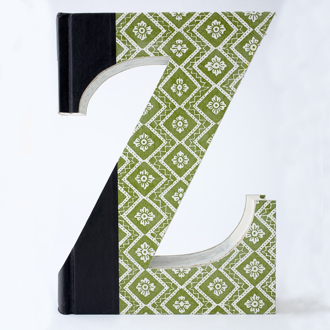 BOOK LETTER (Z) Book Art, Cut Book Letters, Unique Engagement Gift ...