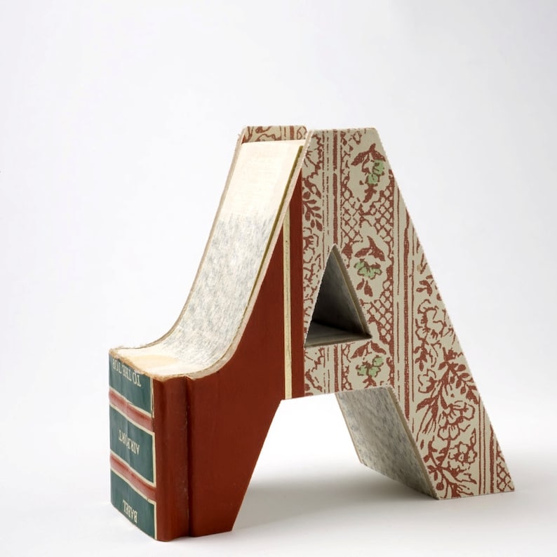 Alphabet Mini LETTER A Book Letters Book Art Unique | Etsy