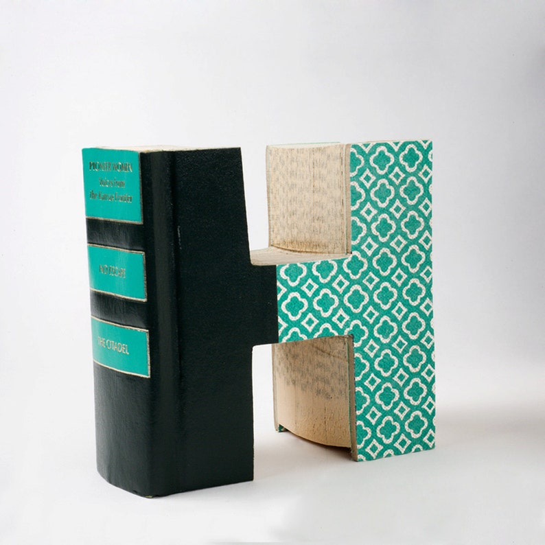 Alphabet Mini LETTER H Book Letters Book Art Unique - Etsy