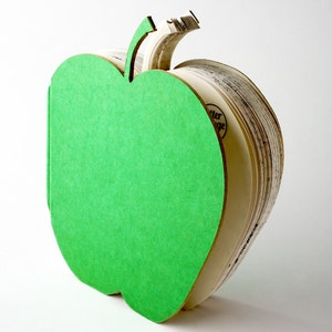 APPLE Shaped Book Art, Unique Engagement Gift, Wedding Decor, Home ...