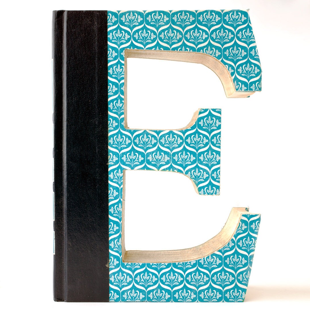 BOOK LETTER (E) Book Art, Cut Book Letters, Unique Engagement Gift ...