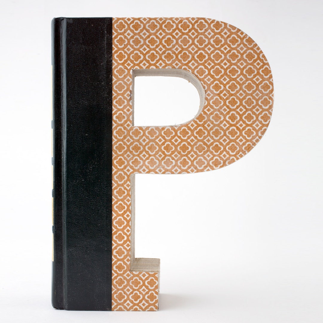 BOOK LETTER P Book Art, Book Cut Letters, Unique Engagement Gift ...