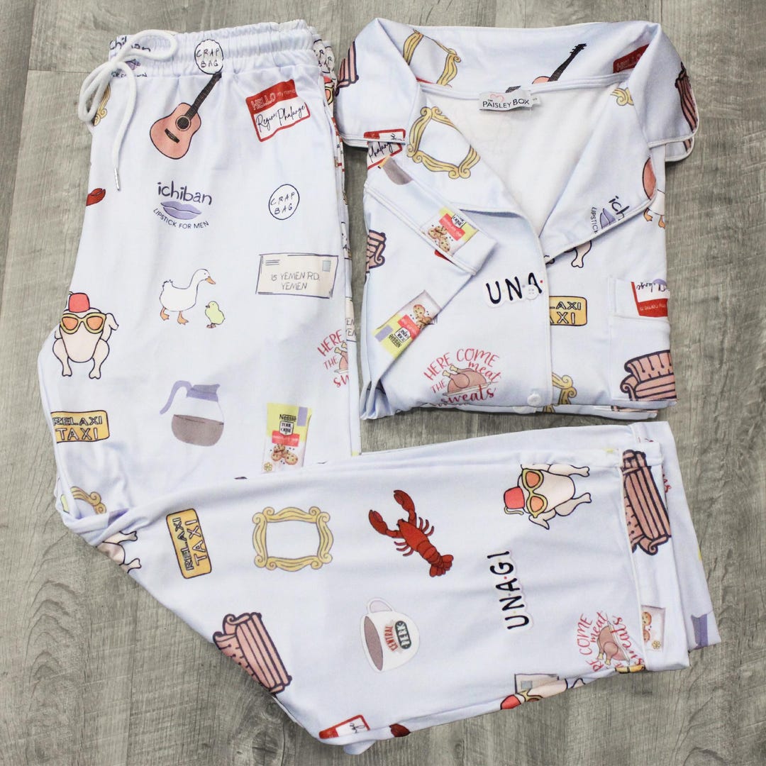 Personalized Friends TV Show Pajamas - Custom Pajamas for Women Long ...