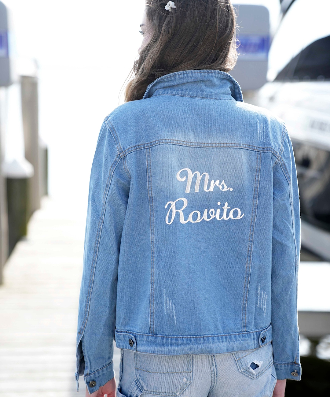 Personalized Jean Jacket, Custom Denim Jacket, Gift for Bride - Etsy