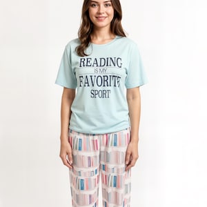 Book Pajamas, Book Lover Gift, Bookish Bookworm PJ Set, Reading is My ...
