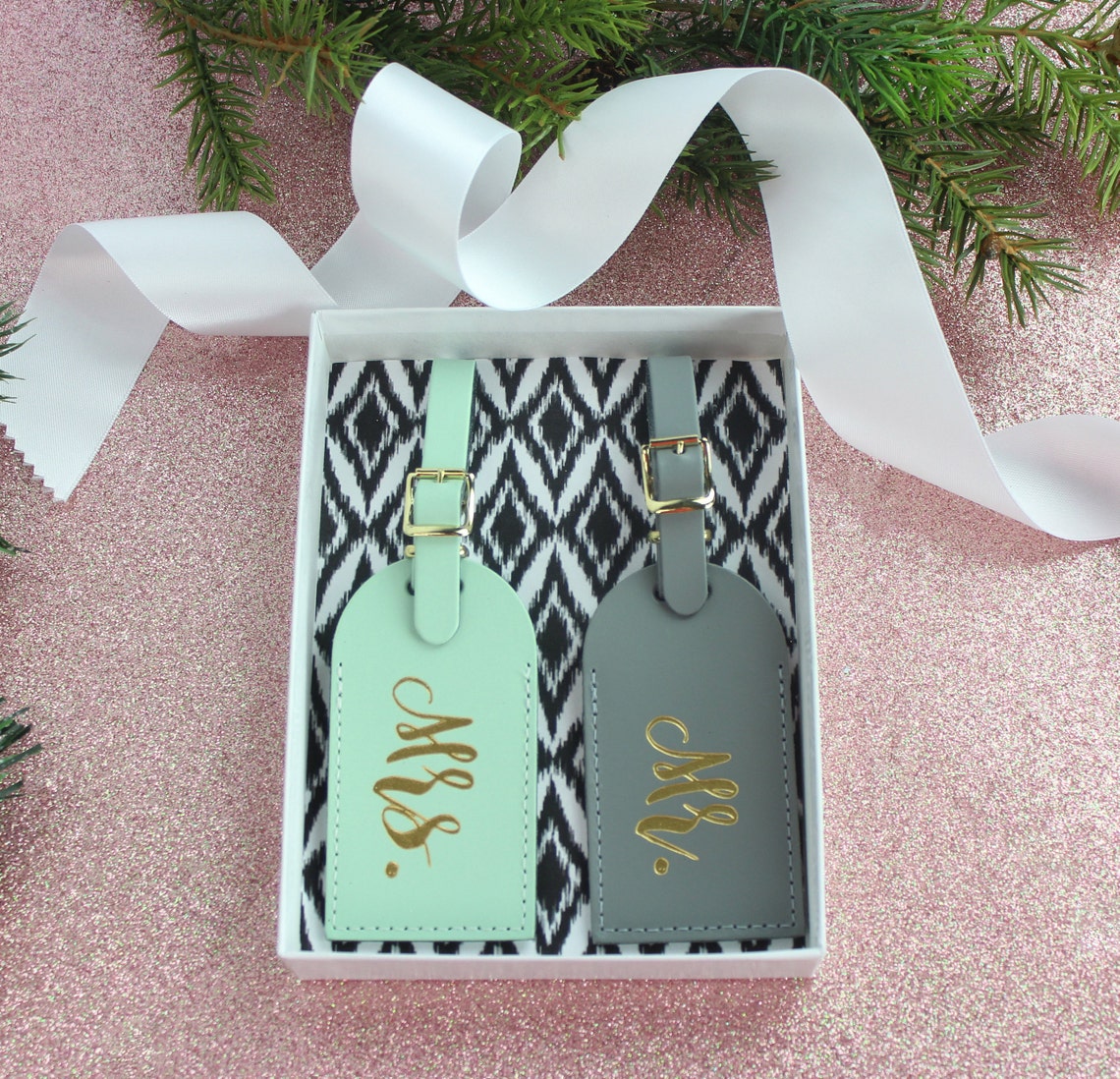 Mr and Mrs Luggage Tags Bride and Groom Tags Honeymoon | Etsy