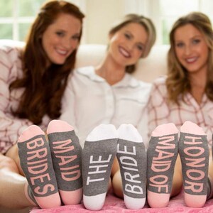 Bridesmaid Socks, the Bride Socks, Wedding Socks, Bridesmaid on Sole ...